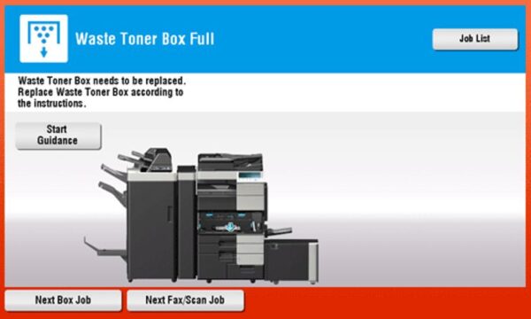 Replacing a Waste Toner Box - Konica Minolta+ Assist