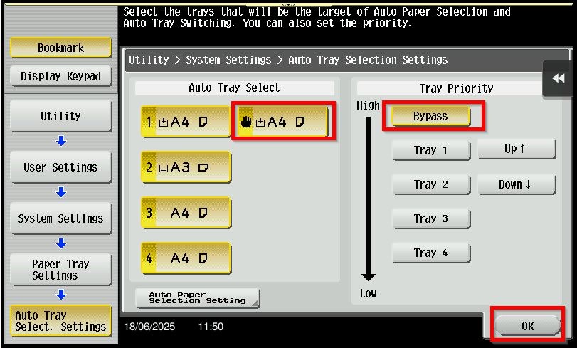 Issue: Can't Print Via Bypass Tray When Using Konica Minolta Mobile ...