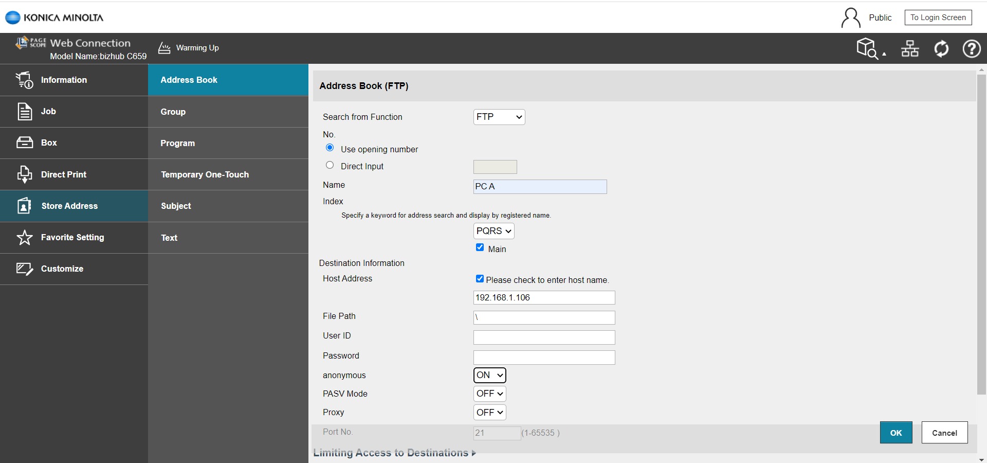 How to setup Scan to FTP - Konica Minolta+ Assist