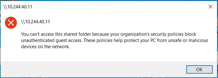 Issue: Unable to connect to User box shared folder - Konica Minolta+ Assist