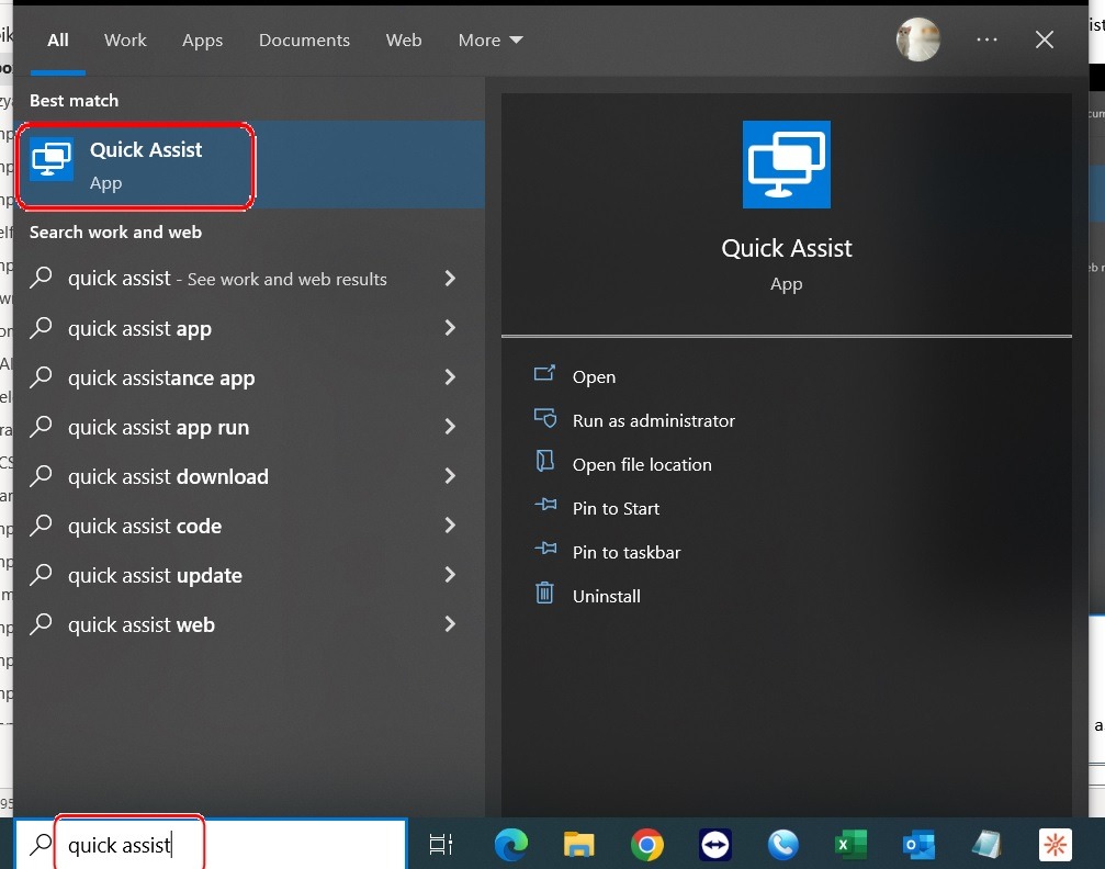 How to run Quick Assist for Remote Session. - Konica Minolta+ Assist