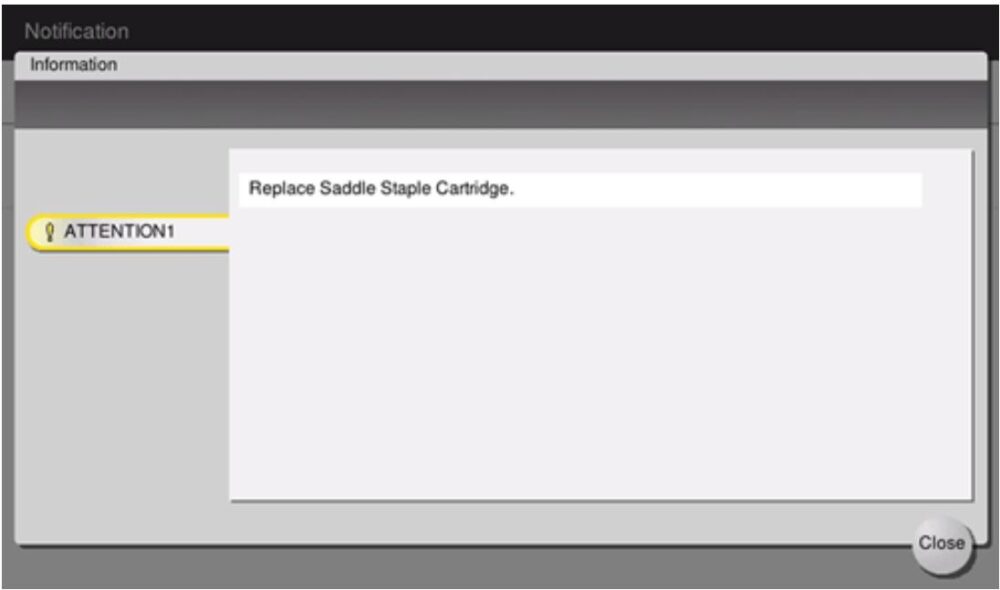 How to replace staple cartridge on machine - Konica Minolta+ Assist