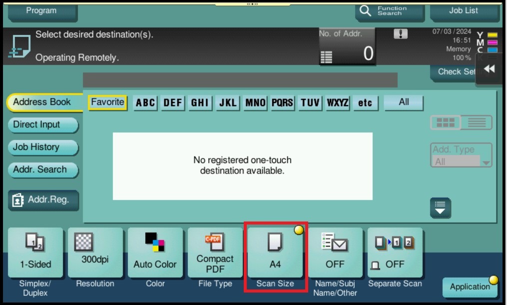 How to set the Default Settings for Scan Option - Konica Minolta+ Assist