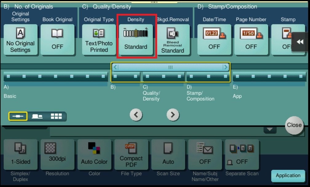 How to Adjust Density setting for Scan on Machine - Konica Minolta+ Assist
