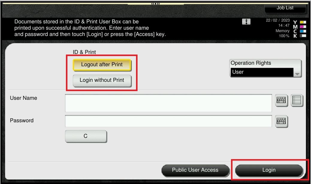 How to use the ID & Print Option - Konica Minolta+ Assist