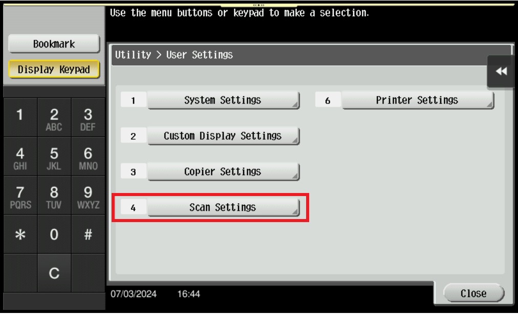 How to set the Default Settings for Scan Option - Konica Minolta+ Assist