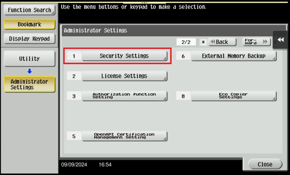 How to Initialize Network Settings on machine - Konica Minolta+ Assist