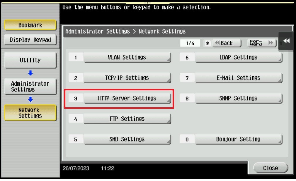Issue: Error 503 Service unavailable, Web Connection Machine unable to access. - Konica Minolta+ ...
