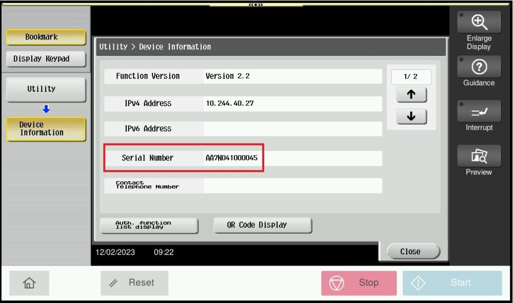 How to Get the Serial Number from the Konica Minolta Machine - Konica ...
