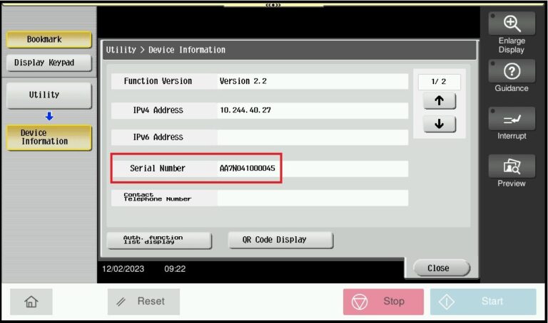 How to Get the Serial Number from the Konica Minolta Machine - Konica ...