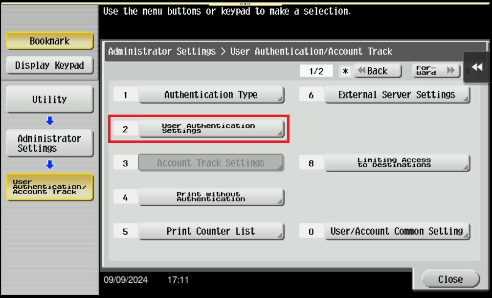 Issue: Unable to Scan and Save document to an External Memory when user ...