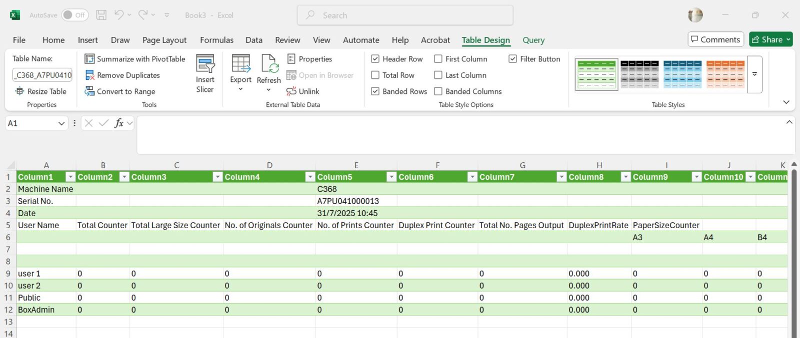How To Export Counter List And Generated To Excel Files For Account Track Or User Authentication ...