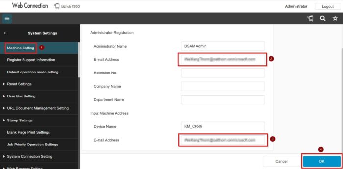How To Setup Scan To Email Via Oauth 20 For Microsoft Konica