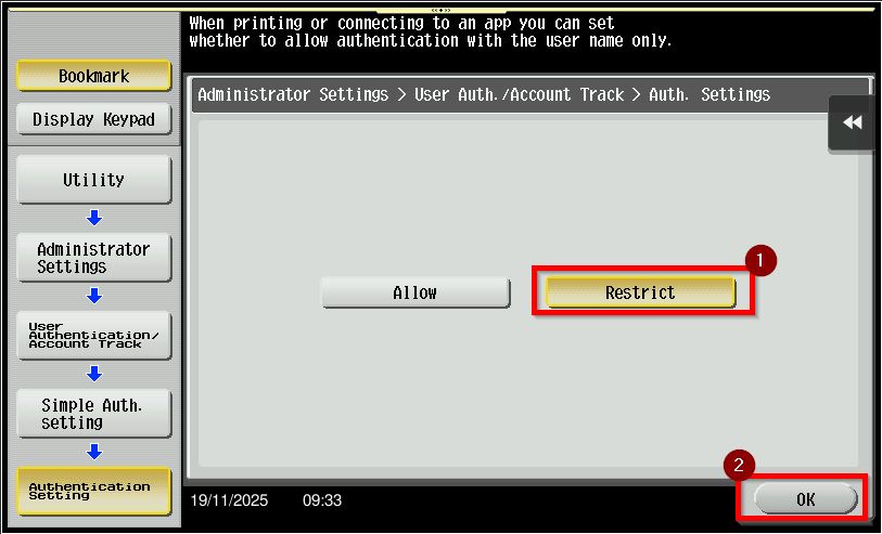 Issue: User Authentication Option Greyed Out in the Printer Driver Due ...